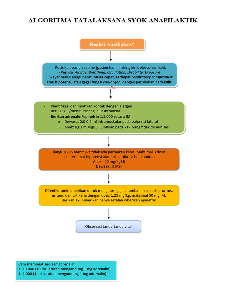 Algoritma Tatalaksana Syok Anafilaktik1 | PDF