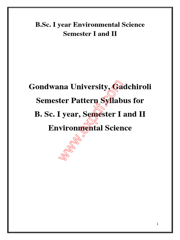 BSC I & II SEM Environmental Science | PDF | Conservation Biology ...