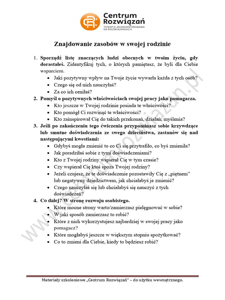 Zasoby Rodziny | PDF