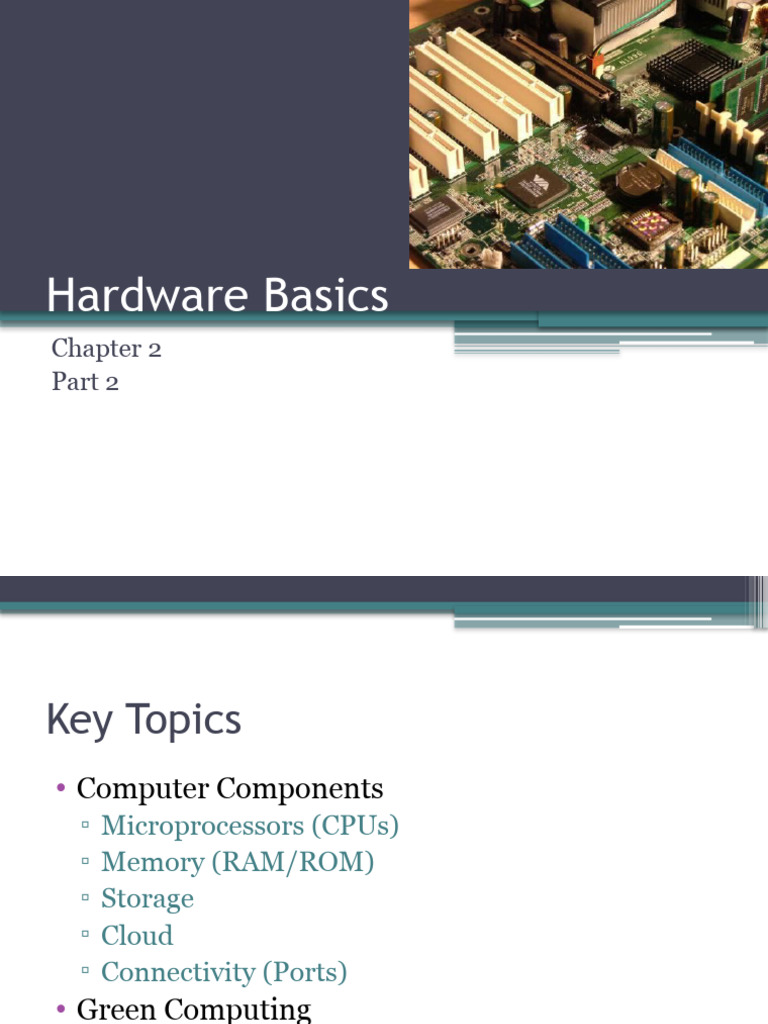 Chapter 02 Hardware Part 2 | PDF | Central Processing Unit | Microprocessor