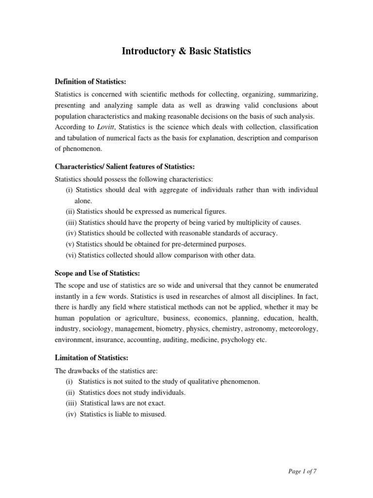 Statistics For Engineers-1 | PDF | Statistics | Statistical Inference