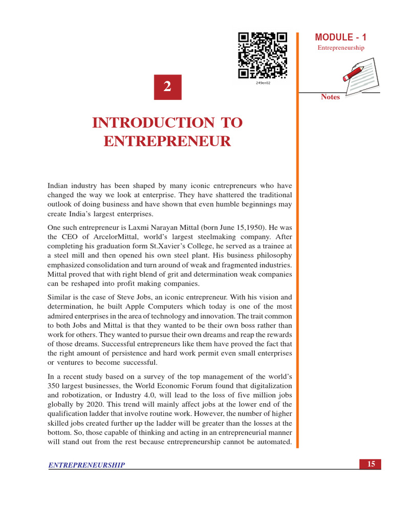 249 Enterpreneurship Lesson 2 | Download Free PDF | Entrepreneurship | Business