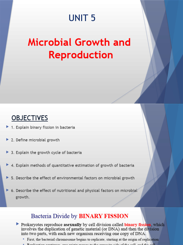 Unit 5 Microbial Growth and Reproduction | PDF | Bacteria | Cell Growth