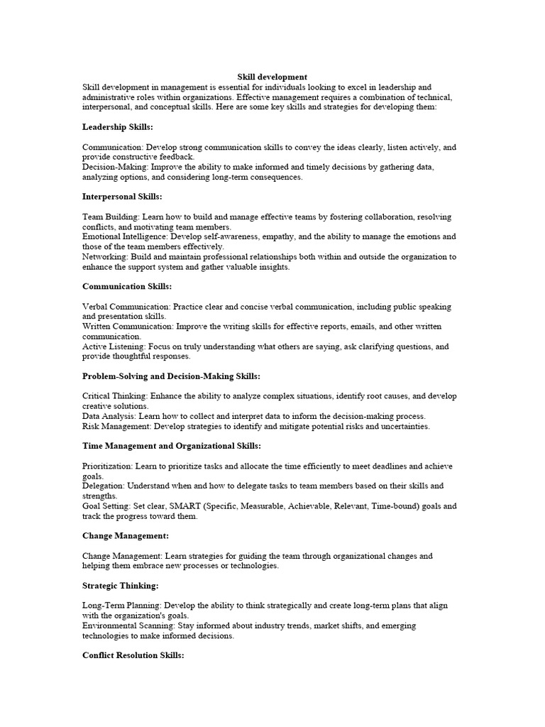 Unit - 2 Skill Development. | PDF | Leadership | Communication