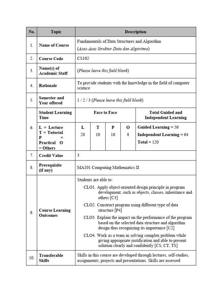 CS102 DICT2013 Fundamental of Data Structurr and Algoritm | PDF | Computer Data | Computer ...