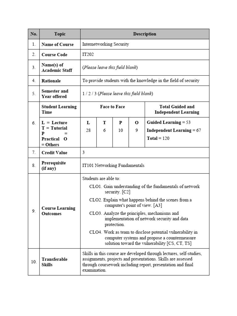 IT202 DCCY2103 Internetworking Security | PDF | Computer Network | Access Control