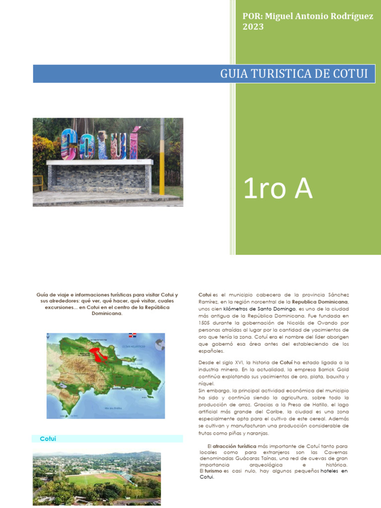 Guía de Turismo en Cotuí | PDF