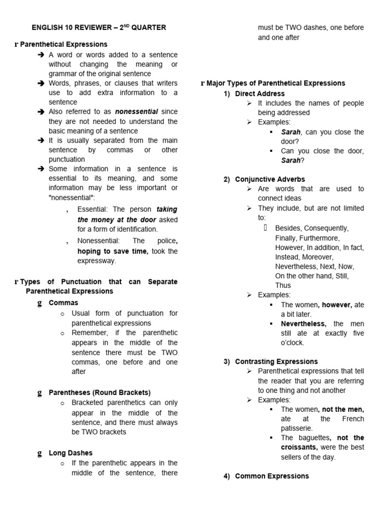 English 10 Reviewer - 2nd Quarter | PDF | Claude Frollo | Quasimodo