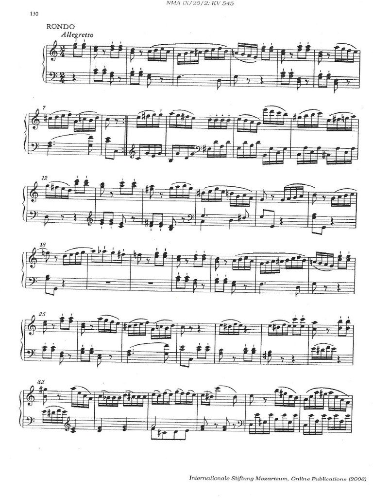 Sonatas Mozart - Ritmo | PDF