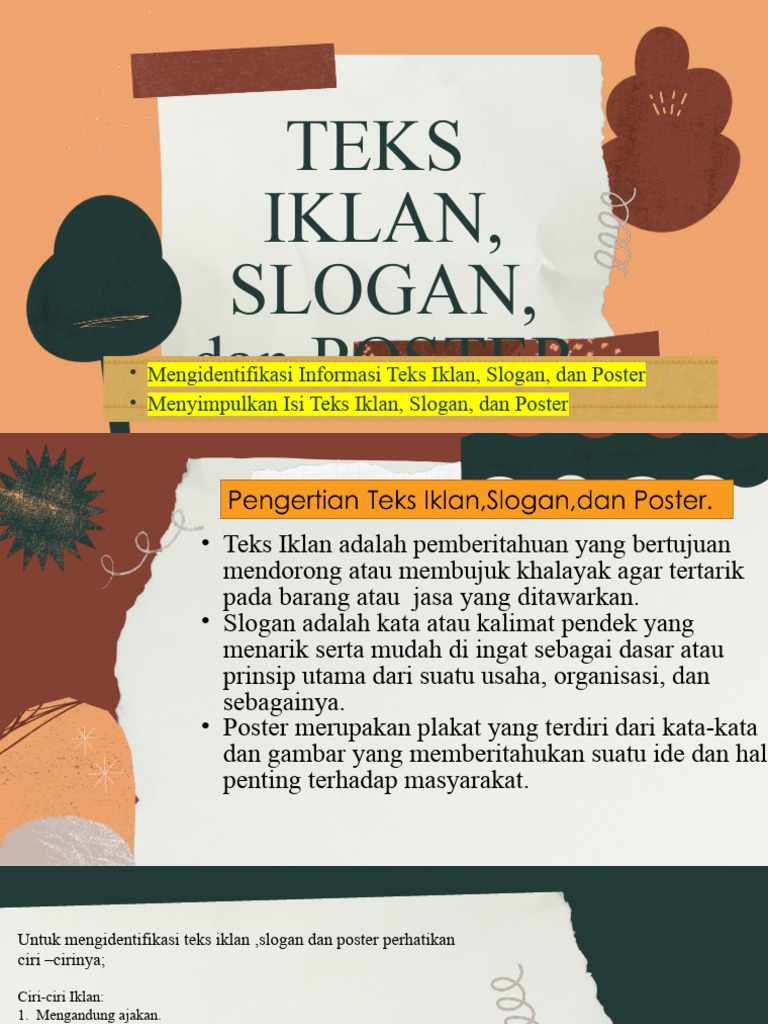 Materi 1 Teks Iklan, Slogan, Dan Poster | PDF