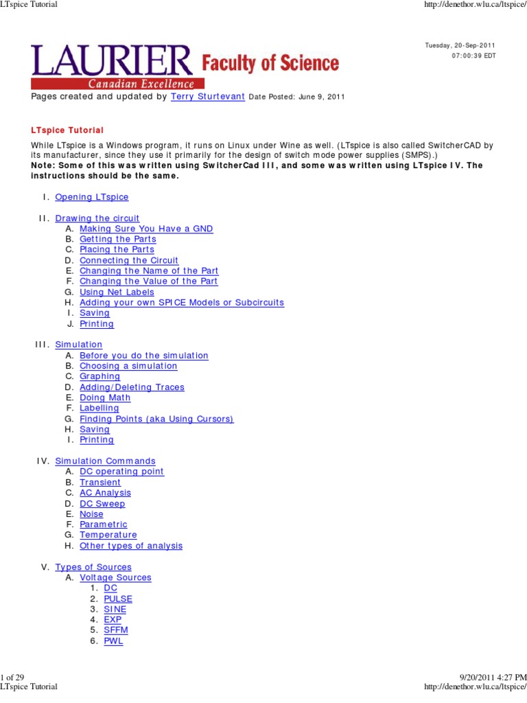 LTspice Tutorial | PDF | Amplitude | Electrical Network