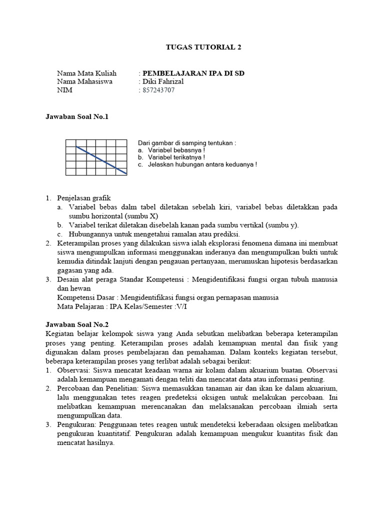 TT 2 IPA (Diki Fahrizal) | PDF | Sains & Matematika