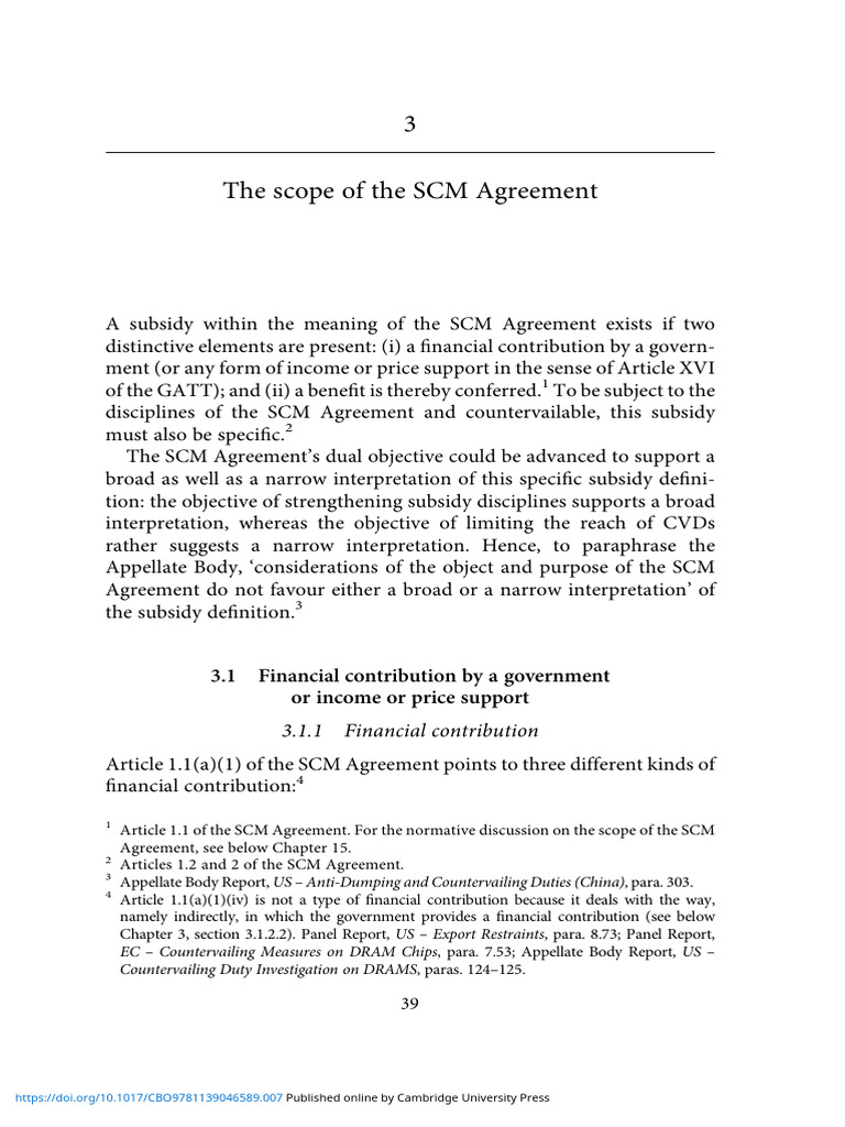 16.2 PP 39 114 The Scope of The SCM Agreement | Download Free PDF | Taxes | State Owned Enterprise