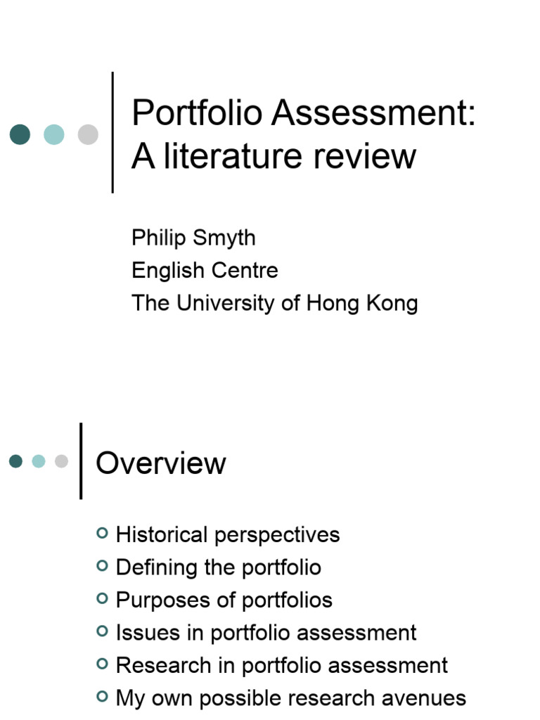 Portfolio Assessment Literature Review PDF Teachers Validity