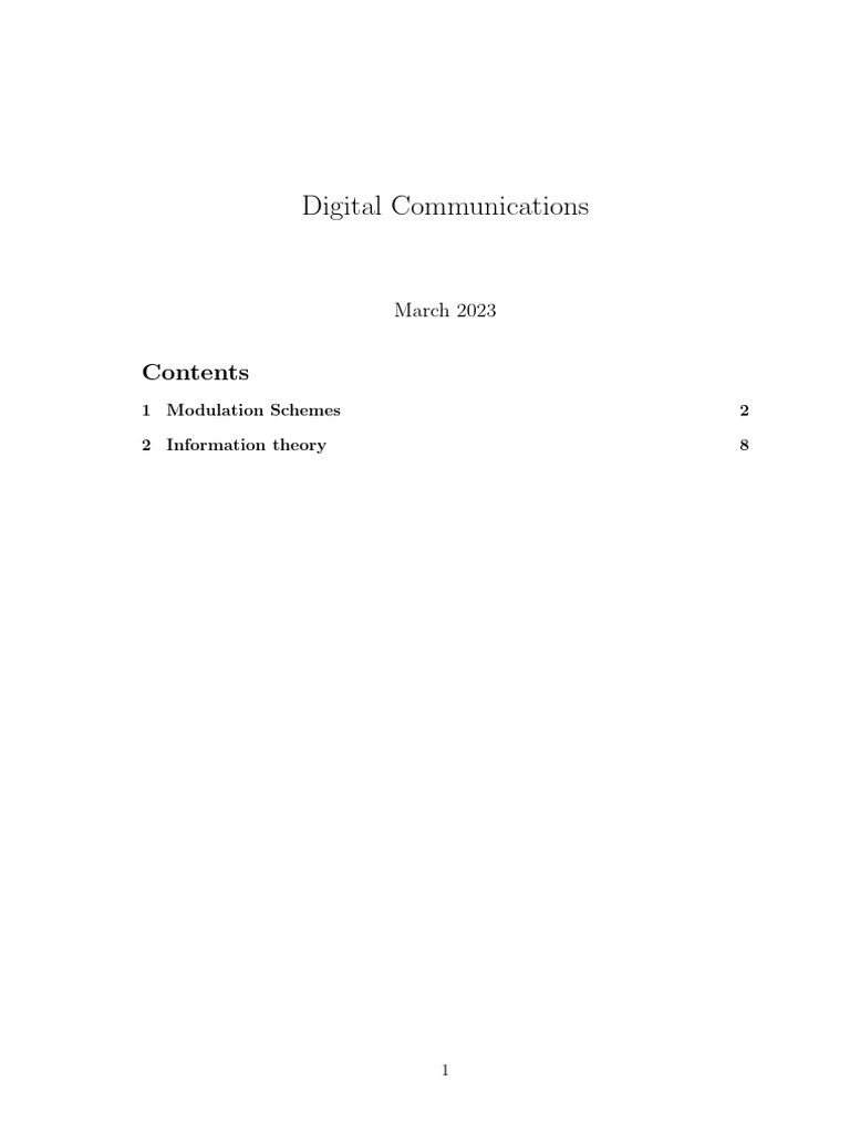 Digital Communications | PDF | Modulation | Bandwidth (Signal Processing)