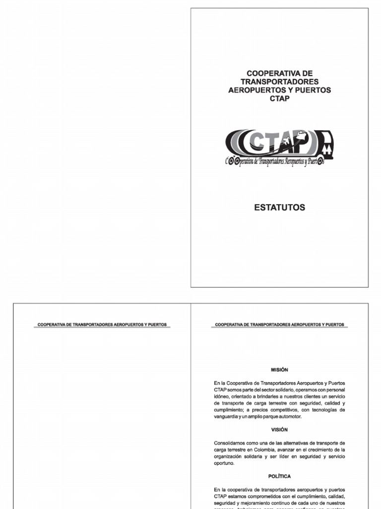 Estatutos Ctap Pdf Cooperativa Aduana