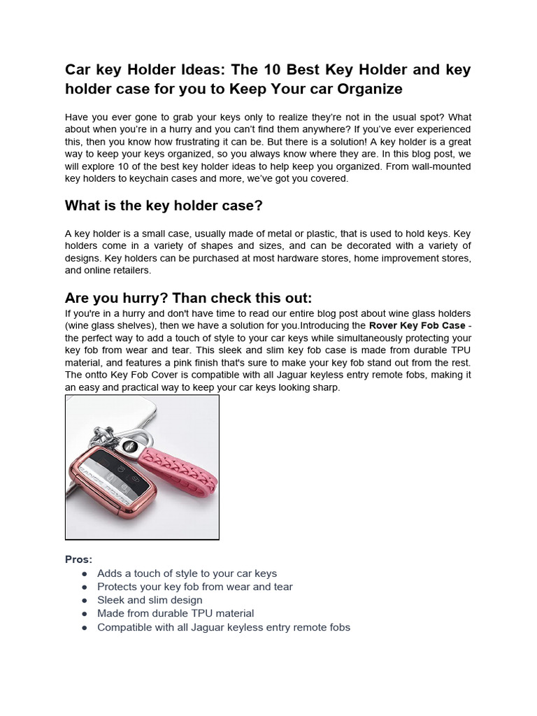 Car Key Holder Ideas - The 10 Best Key Holder and Key Holder Case For ...