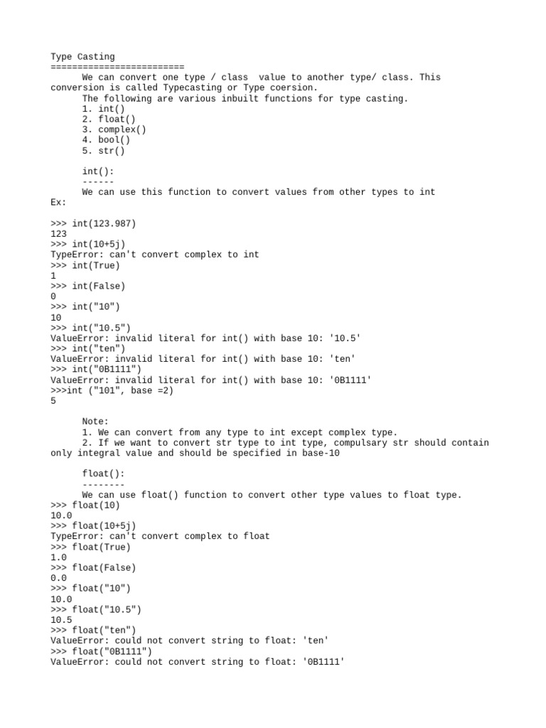 Day 20 Type Conversion Pdf Boolean Data Type Computer Data