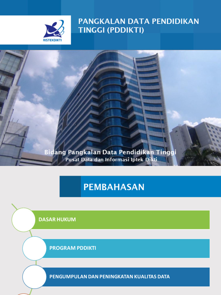 Pangkalan Data Pendidikan Tinggi (PDDIKTI) | PDF