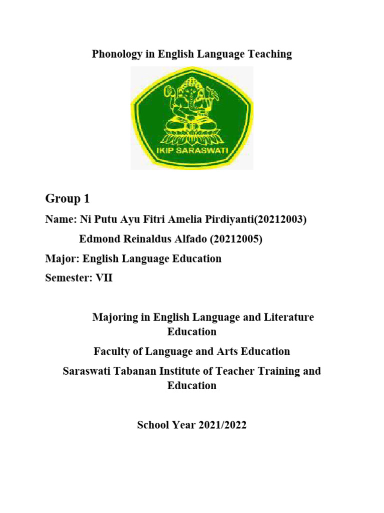 Phonology in English Language Teaching | PDF | Syllable | Phoneme
