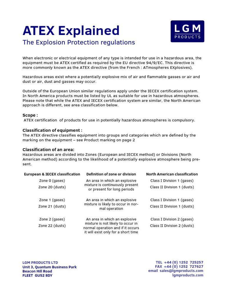 Atex Explained | Download Free PDF | Safety | Occupational Safety And Health