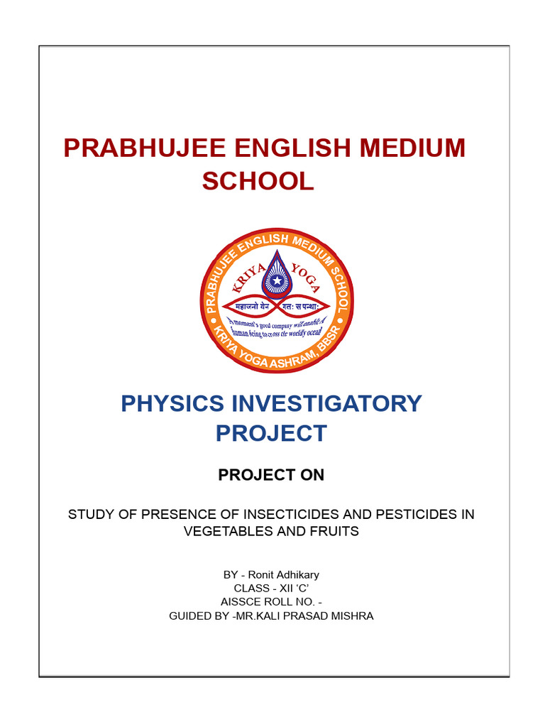 Chemistry Project 12 | PDF | Pesticide | Insecticide