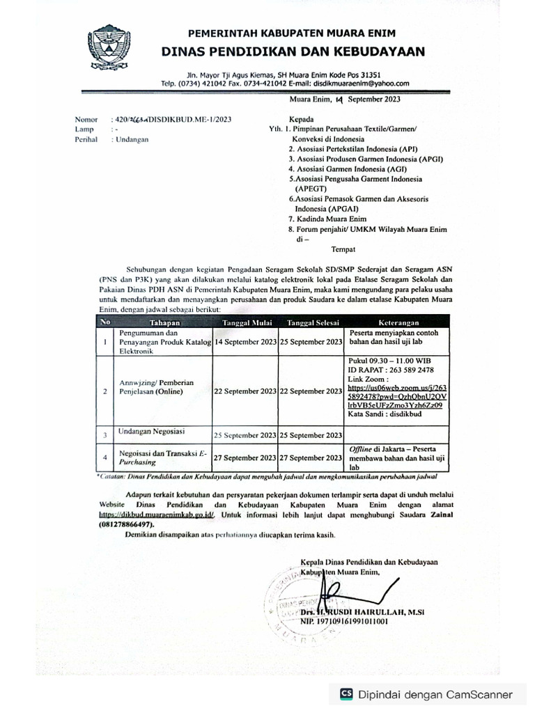 Dokumen Pemilihan - Pengadaan Seragam PDH ASN | PDF