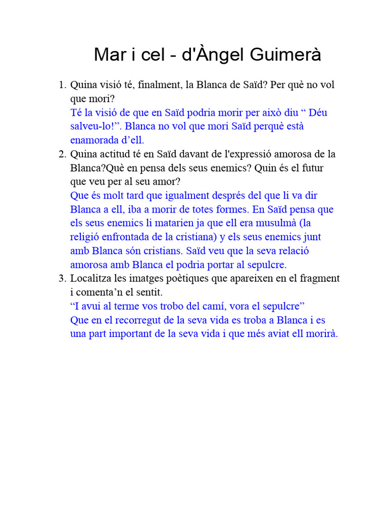 Mar I Cel-D'àngel Guimerà | PDF