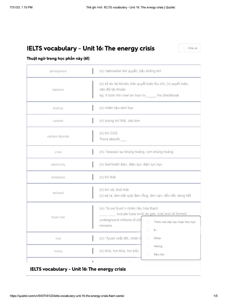 Unit 16 Vocabs | PDF