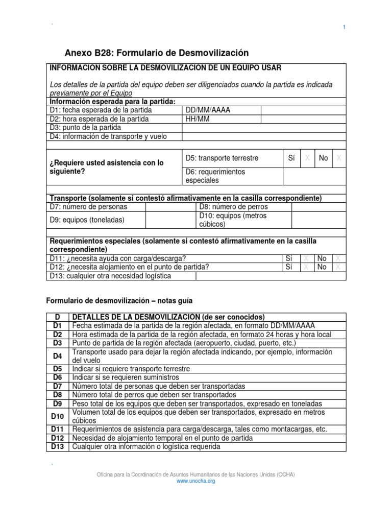 INSARAG Guidelines Vol 3, Annex B28 Demobilisation Form (versiขn en ...