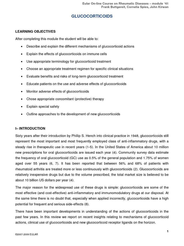 Module 41 | PDF | Glucocorticoid | Nf κb