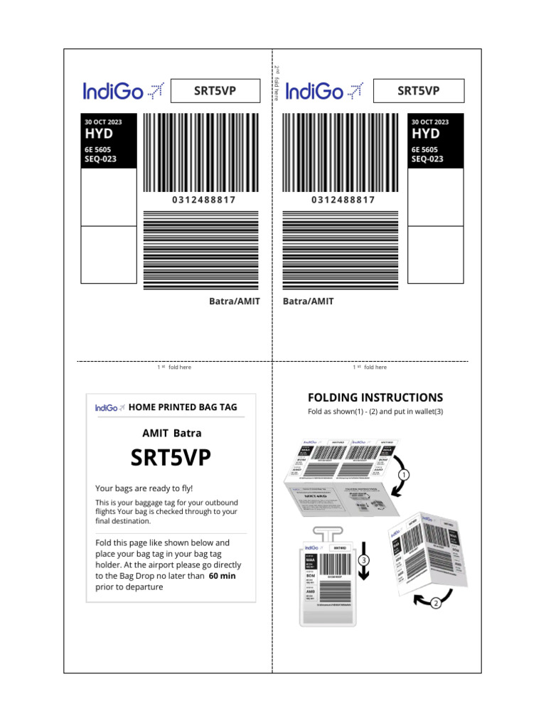 Manual Bag Tag Instructions | PDF