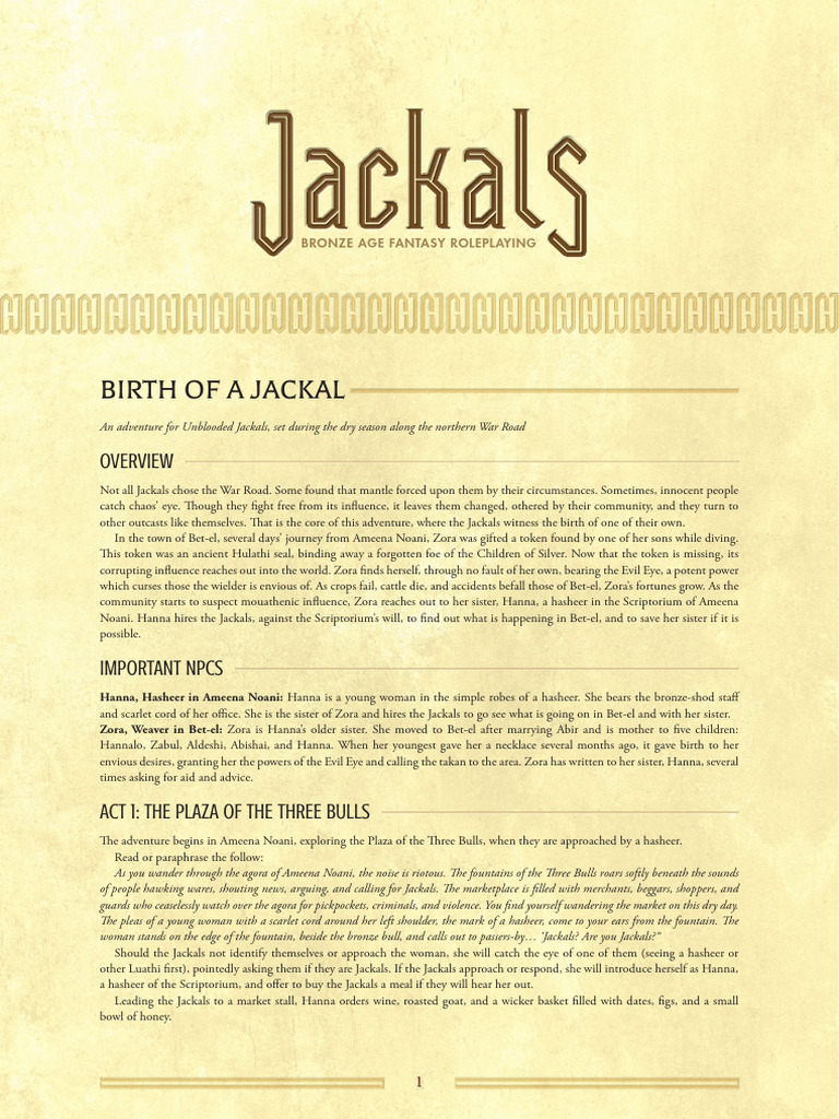 Jackals RPG Free Adventure | PDF | Mystery, Thriller & Crime Fiction