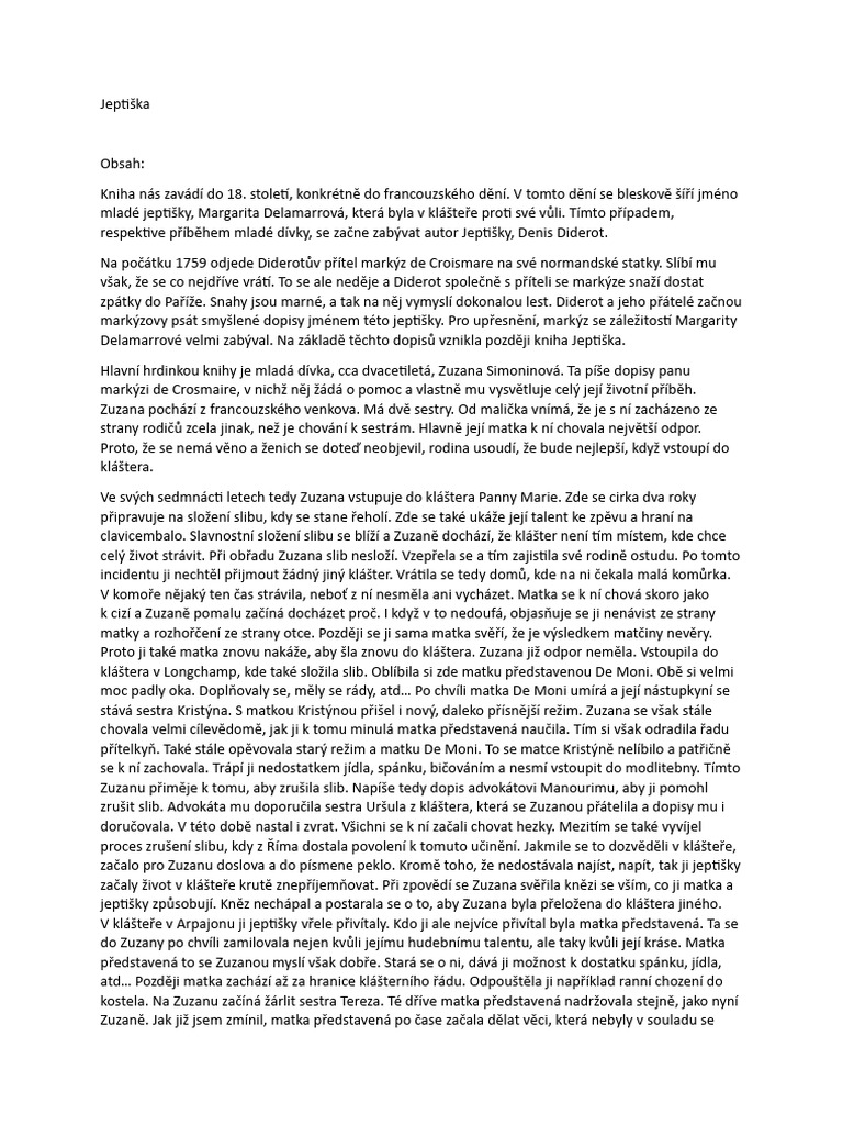 Jeptiška - Denis Diderot | PDF