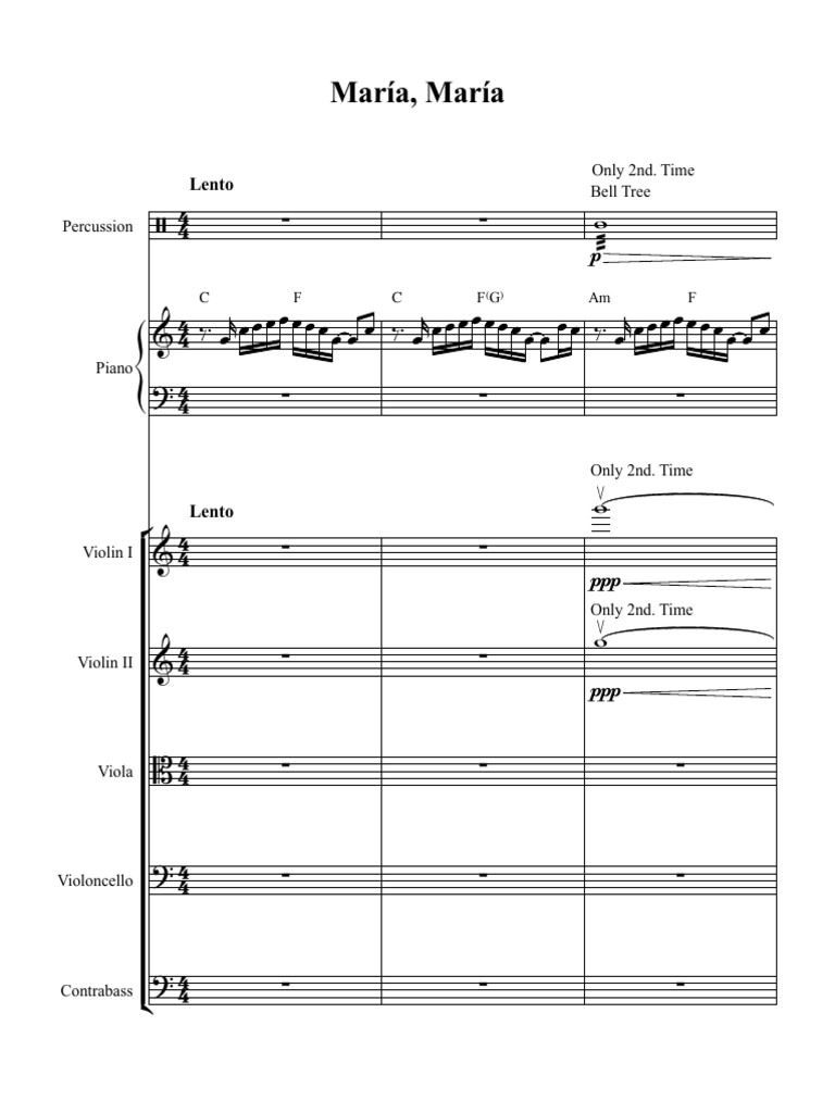 María, María - Partitura Completa | PDF