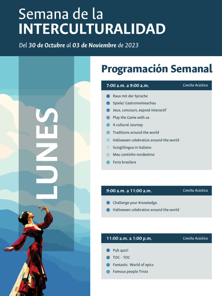 Programación - SEMANA DE LA INTERCULTURALIDAD 2023 | PDF | Humour