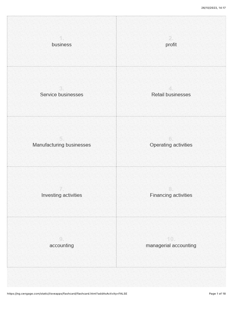 Chapter One Flash Cards FM | PDF | Equity (Finance) | Generally ...