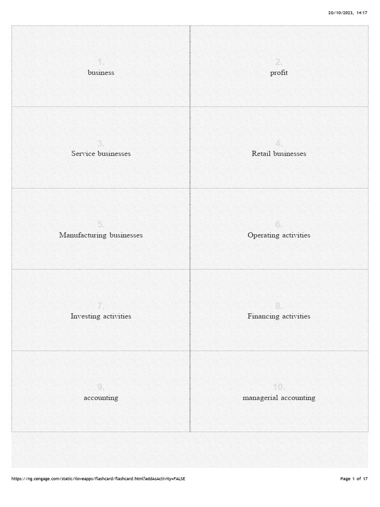 Chapter One Flash Cards FM | PDF | Equity (Finance) | Generally ...