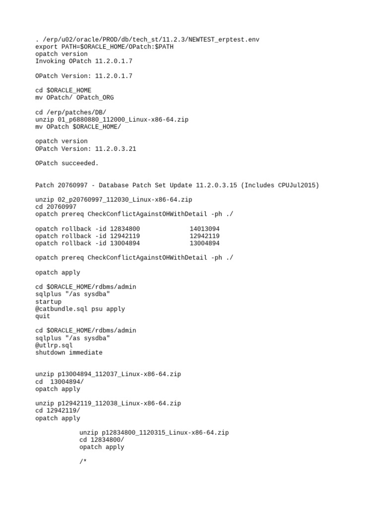 Database - 11g DB Patches | PDF