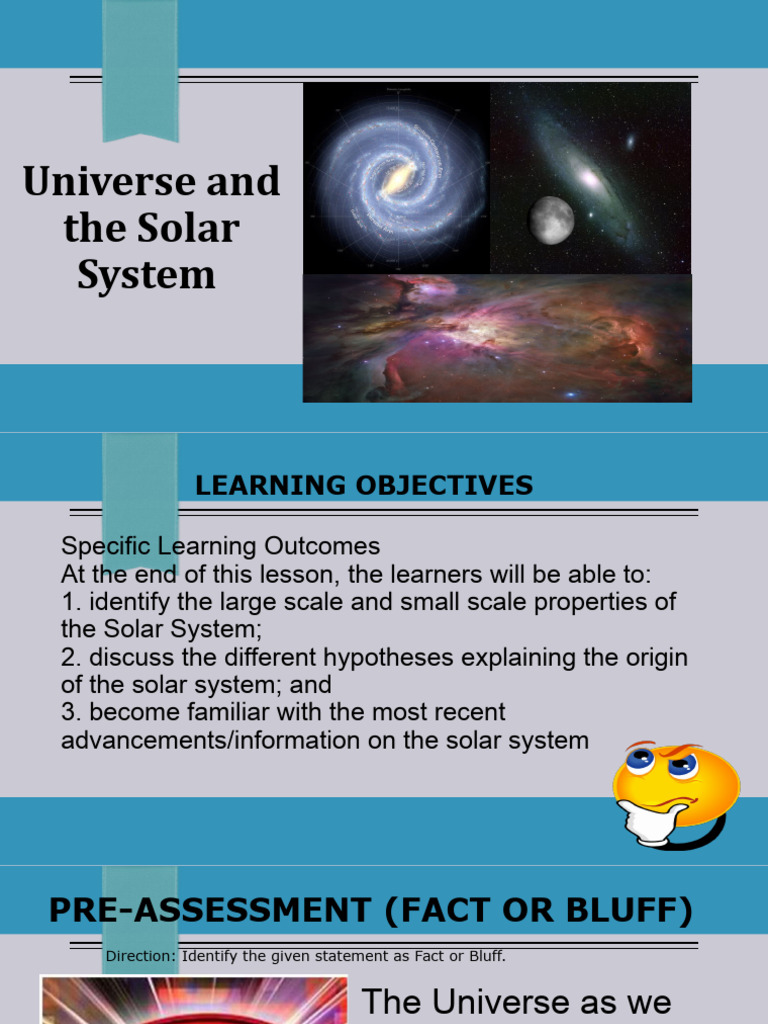 Universe and The Solar System | PDF | Solar System | Planets
