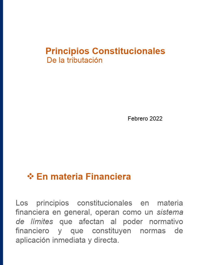 Presentación 2 - Principios Constitucionales de La Tributación | PDF ...
