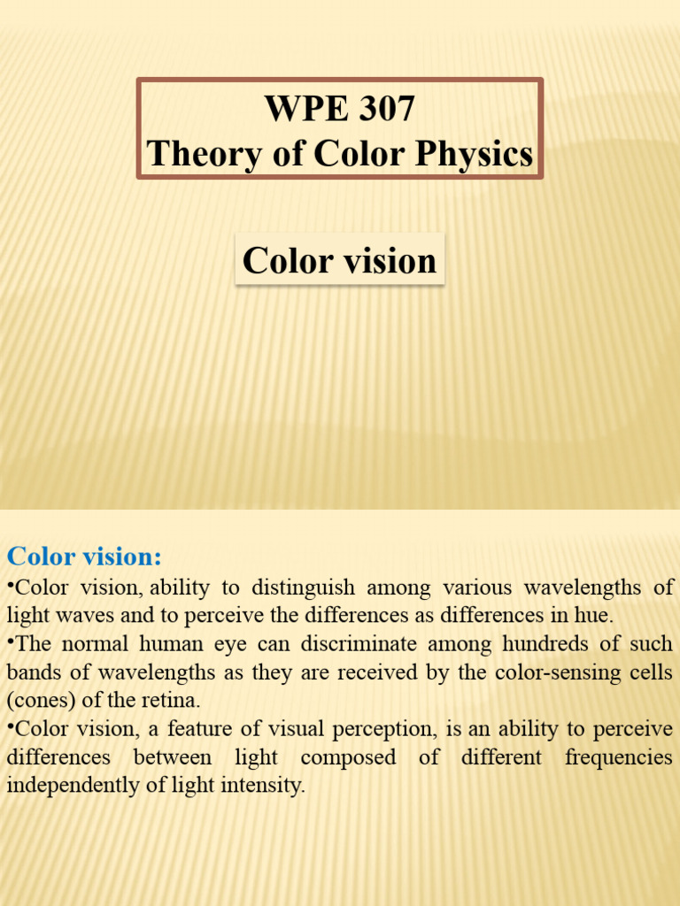 Understanding Human Color Vision | PDF | Color | Eye