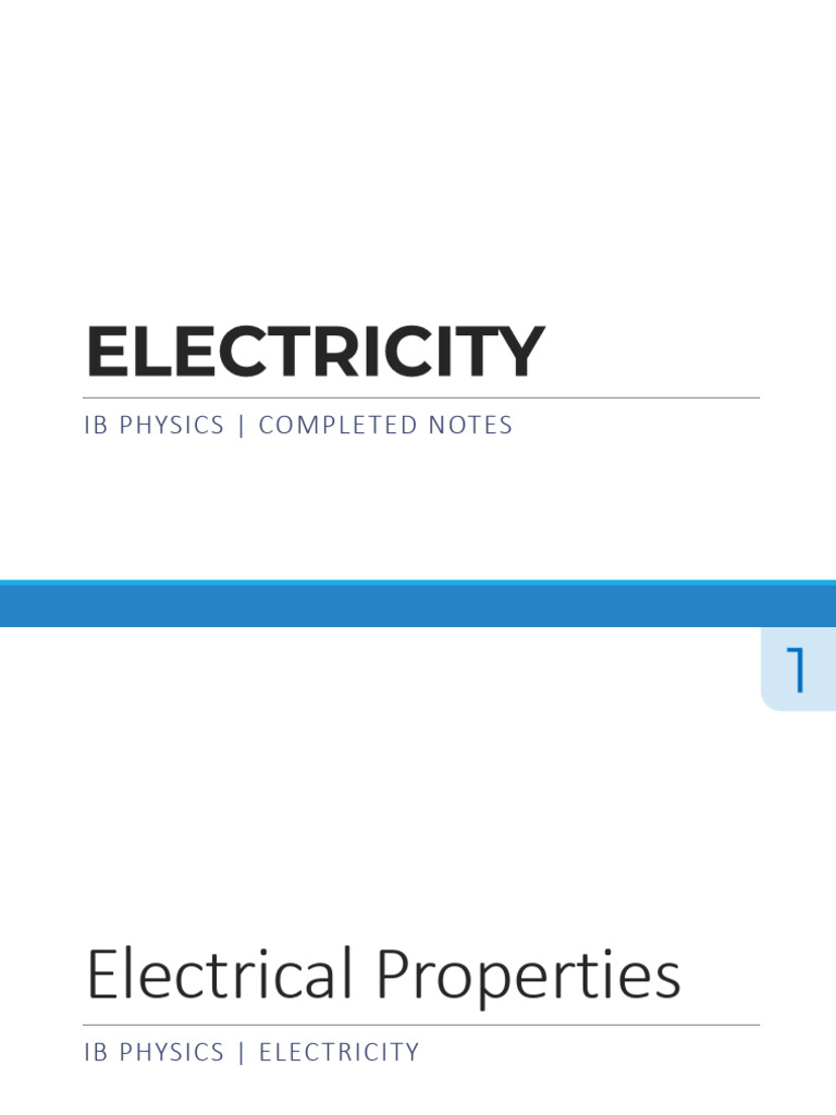 Electricity Completed Notes | PDF | Voltage | Electrical Resistance And ...