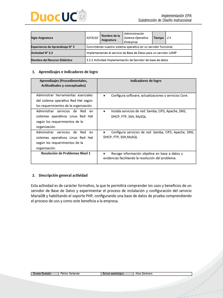 3 2 2 Actividad Implementacion de Servidor de Base de Datos | PDF | Mi sql | Informática