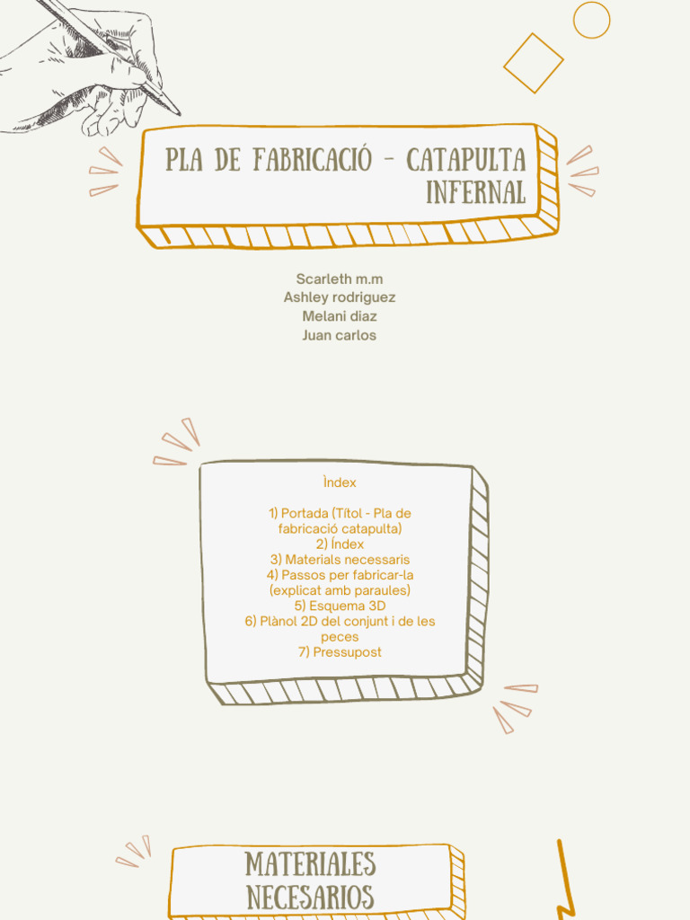 Pla de Fabricació - Catapulta Infernal | PDF | Escritura | Implementos ...