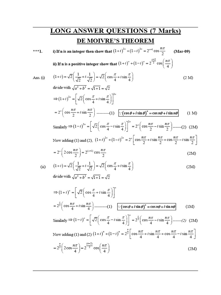 Maths 2A Narayana Study Material | PDF