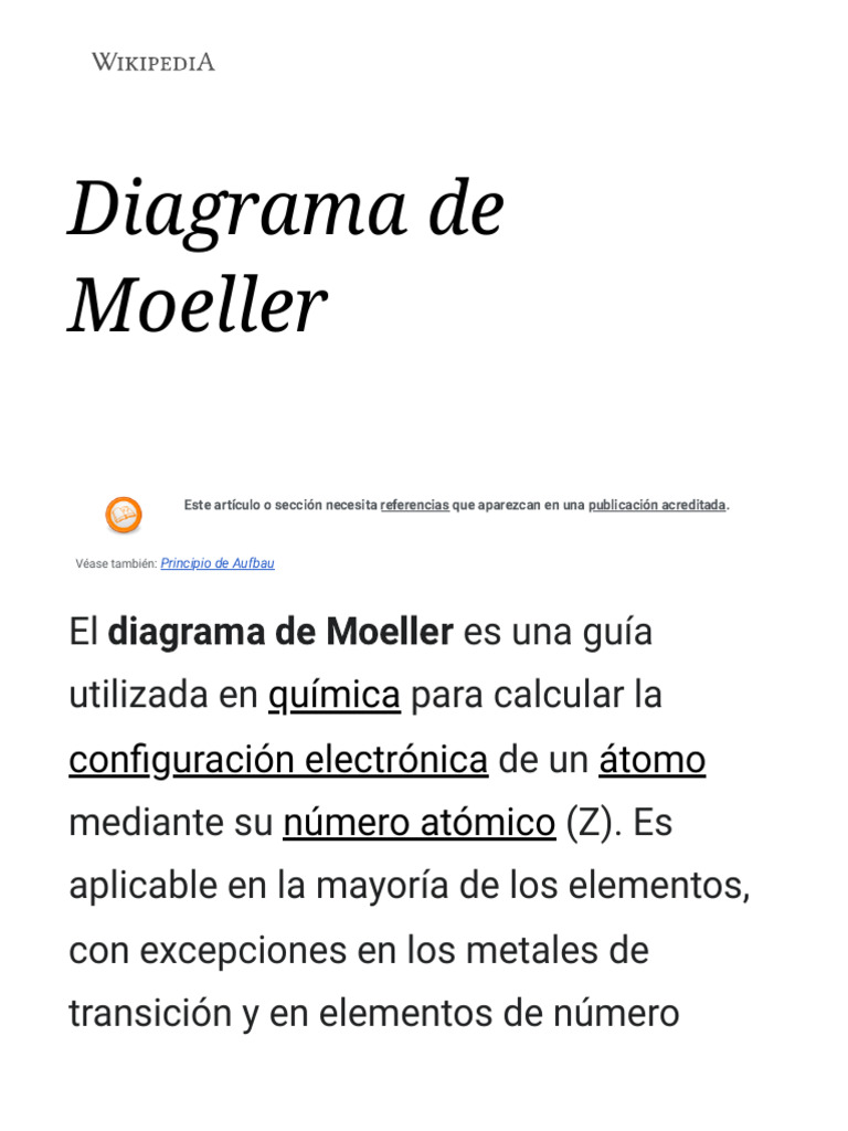 Diagrama de Moeller - Wikipedia, La Enciclopedia Libre | PDF | Configuración electronica ...