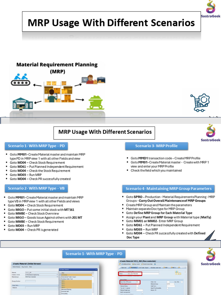 MRP Usage Scenarios Guide | PDF | Valuation (Finance) | Business