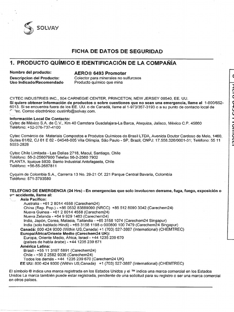 Msds Aero 6493 | PDF