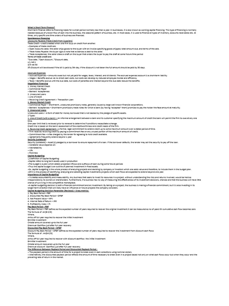 Financial MGT | PDF | Line Of Credit | Finance & Money Management